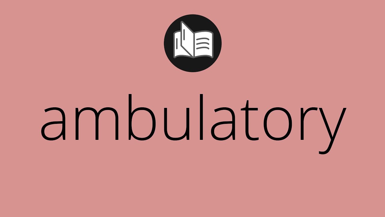 What AMBULATORY means • Meaning of AMBULATORY • ambulatory MEANING ...