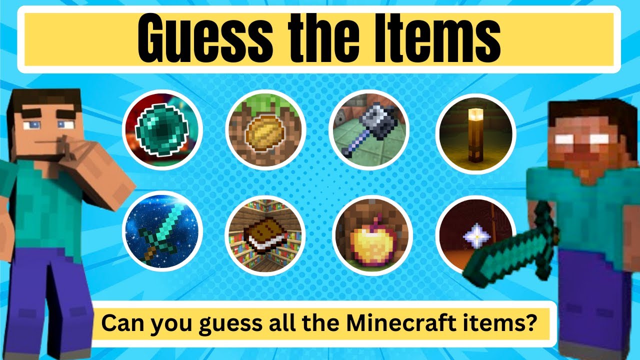 Guess the Minecraft Items | Items Edition | Minecraft Items Quiz 2025 ...