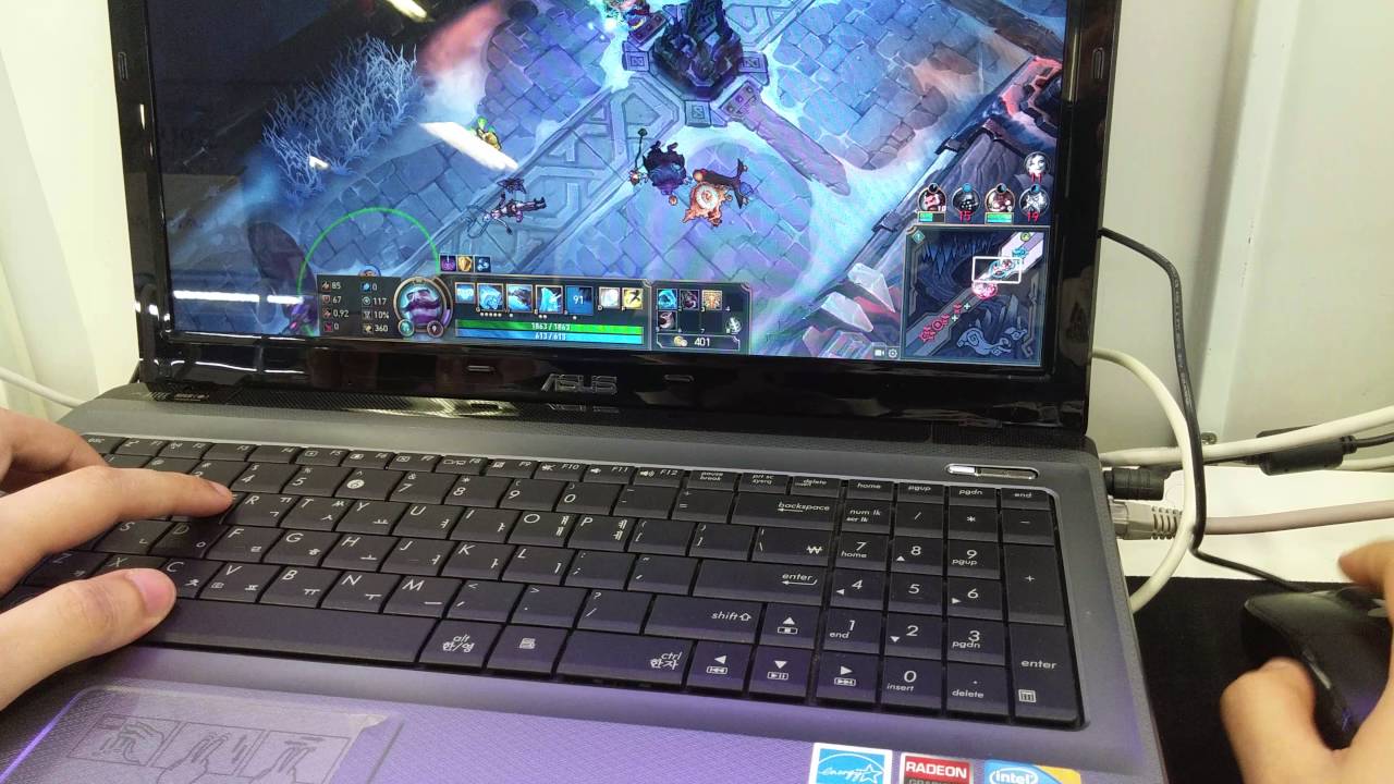 asus a52j 롤중옵 - YouTube