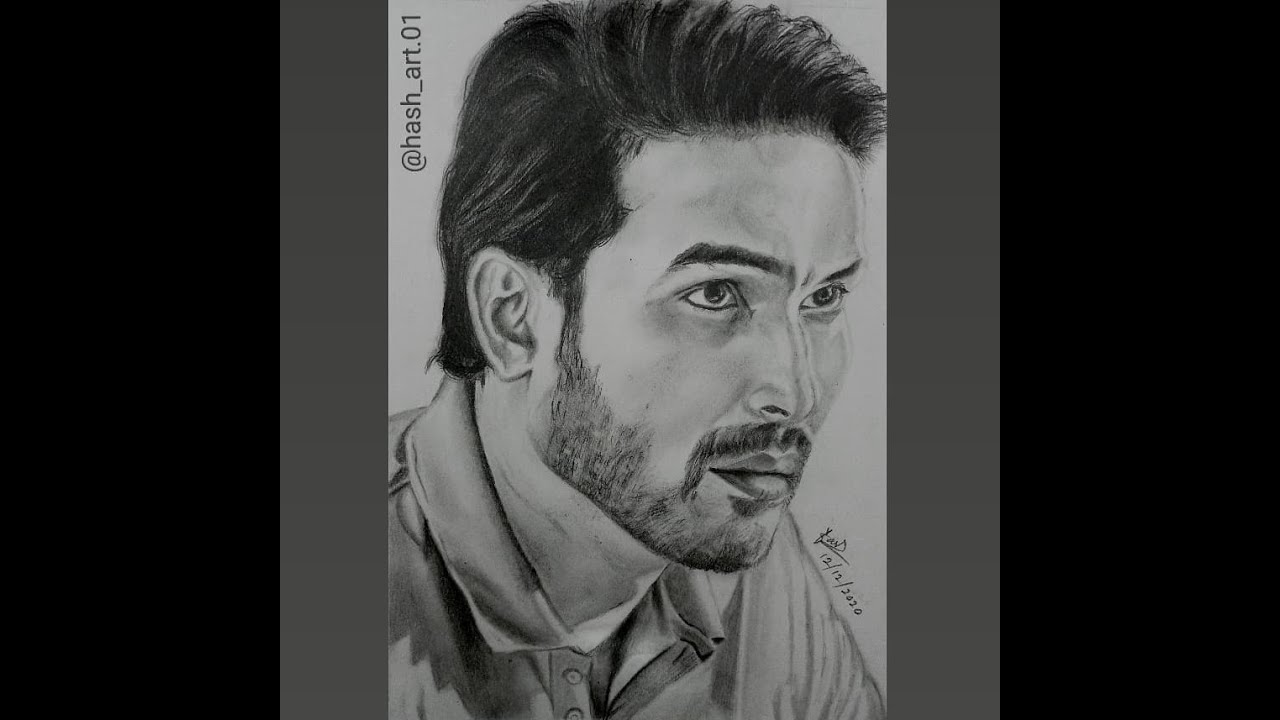 Portrait drawing of the Sri Lankan artist Hemal Ranasinghe - YouTube