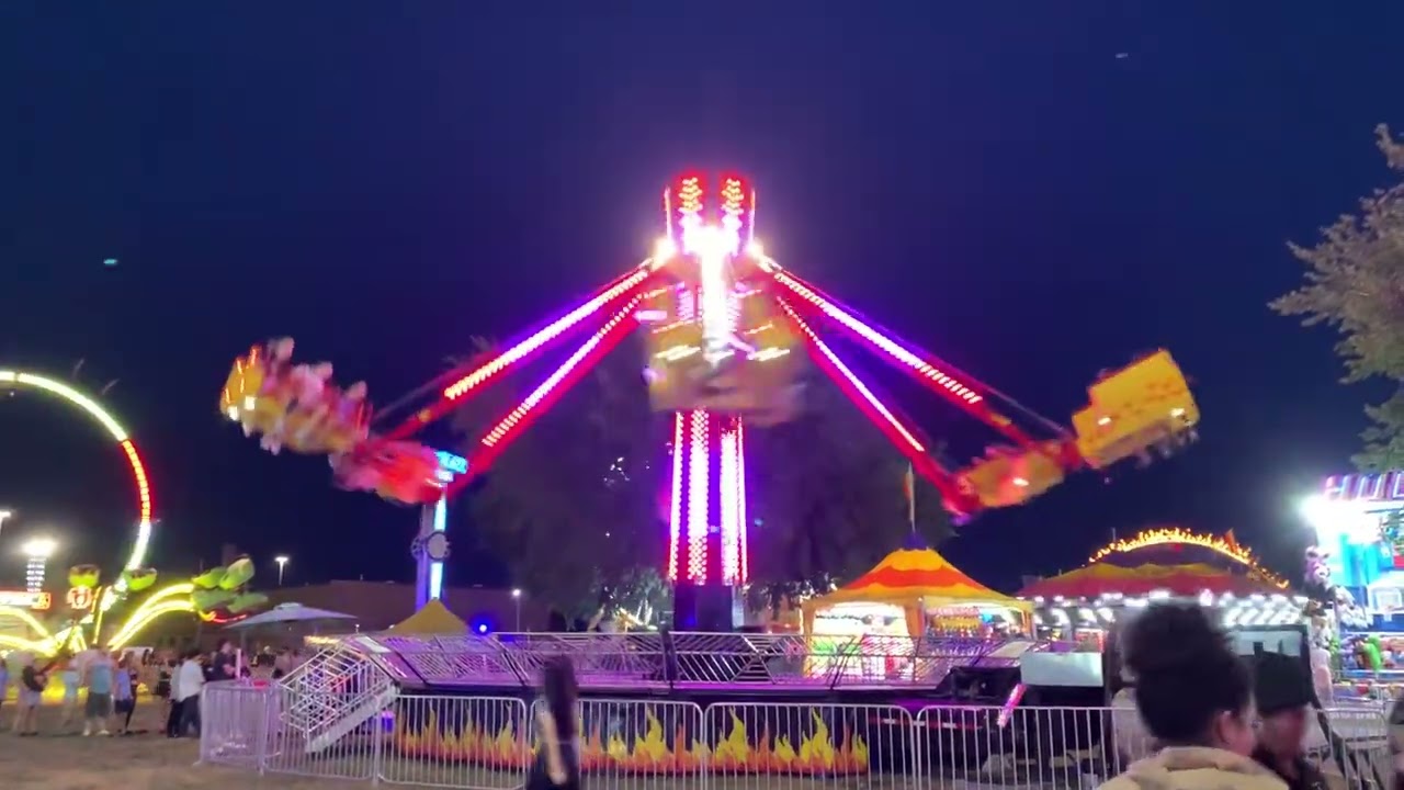 Downdraft ride at night. 2022 Sioux Empire Fair - YouTube