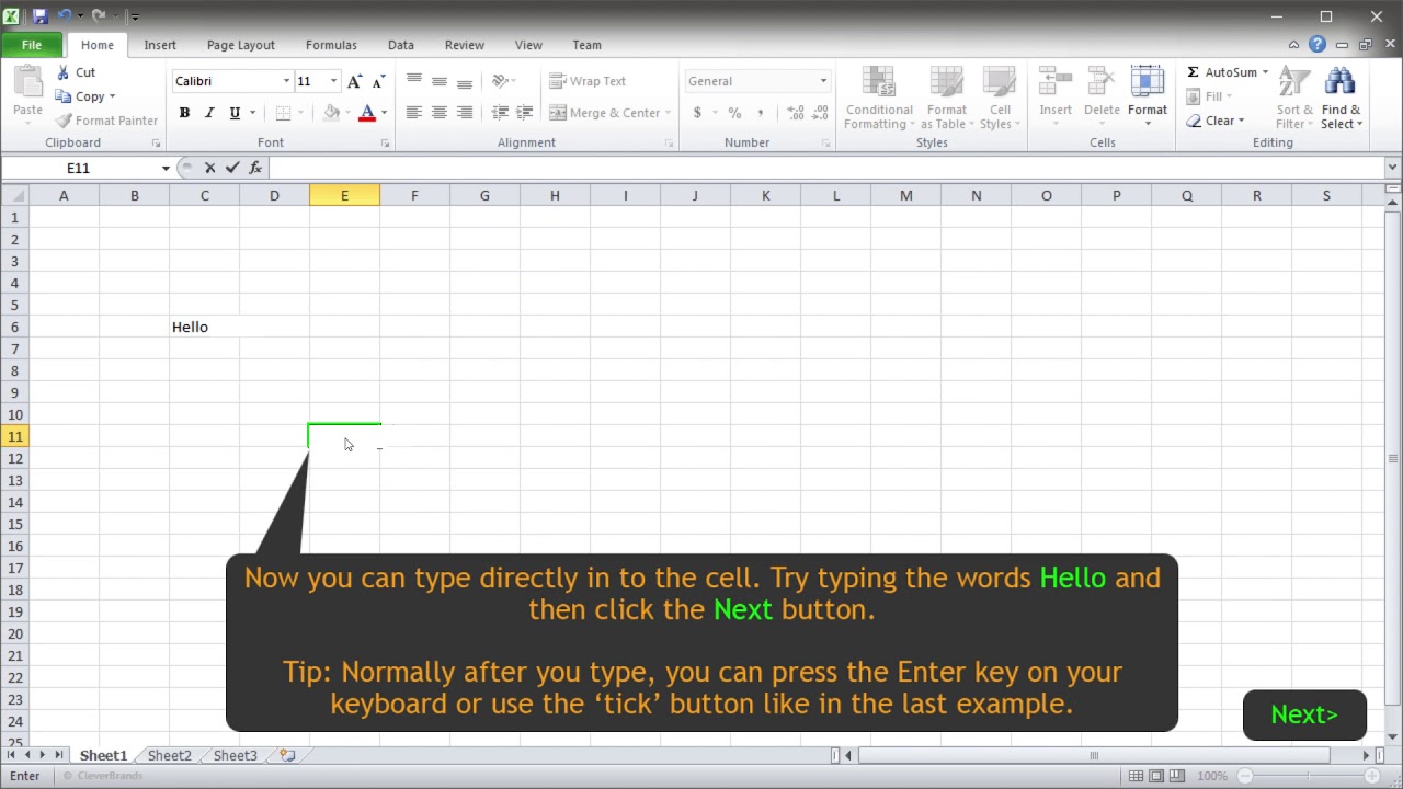 Excel Demo: Learn how to insert content into a cell - YouTube