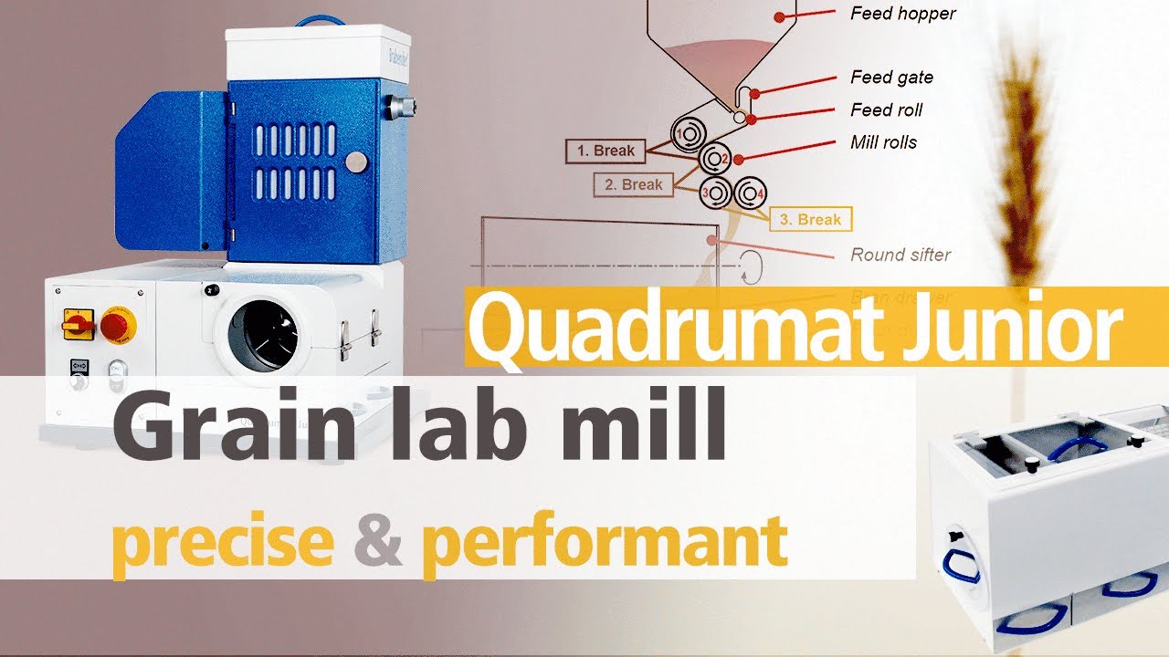 Grain lab mill | precise & quick | Quadrumat Junior - YouTube