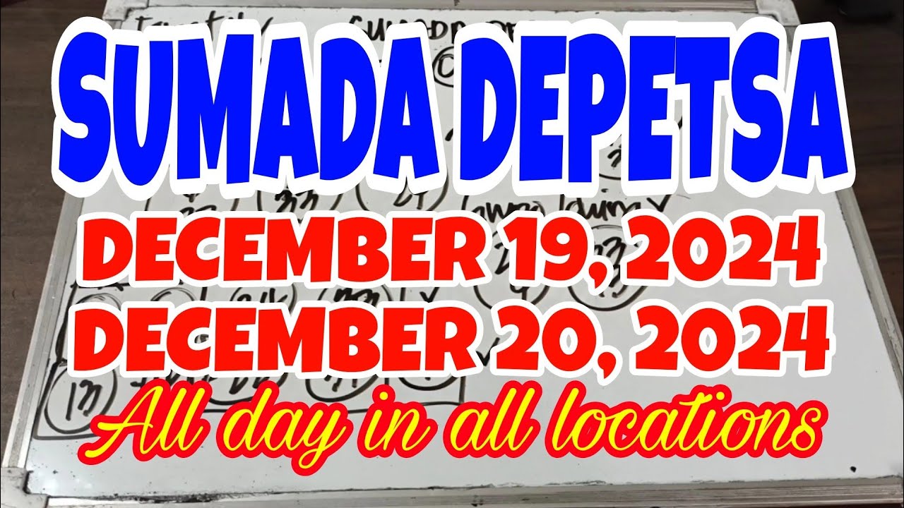 SUMADA DEPETSA/ DECEMBER 19, 2024 & DECEMBER 20, 2024/ ALL DAY IN ALL LOCATIONS. - YouTube