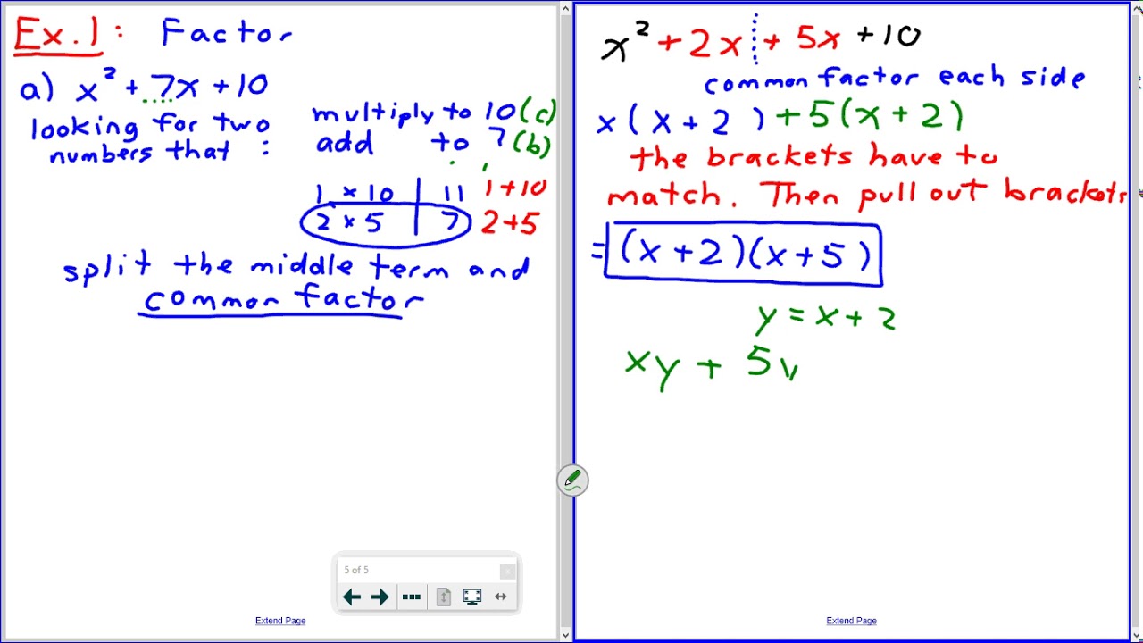 MPM2D: Factoring Part 2 of 3 - YouTube