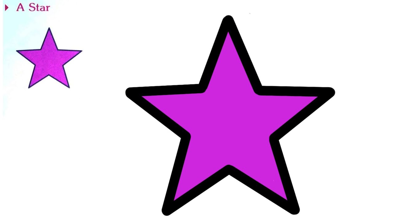 Star shape drawing and colouring ⭐. - YouTube