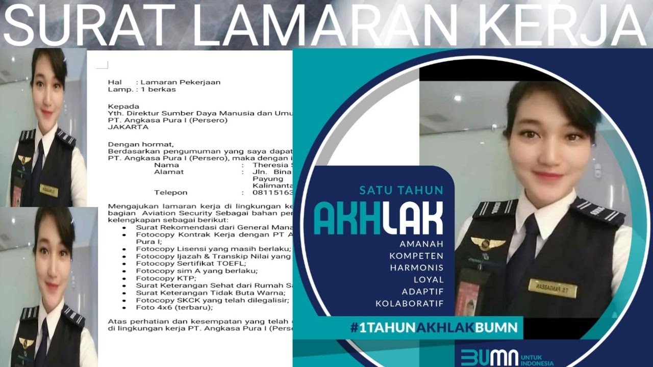 SURAT LAMARAN KERJA BUMN - YouTube