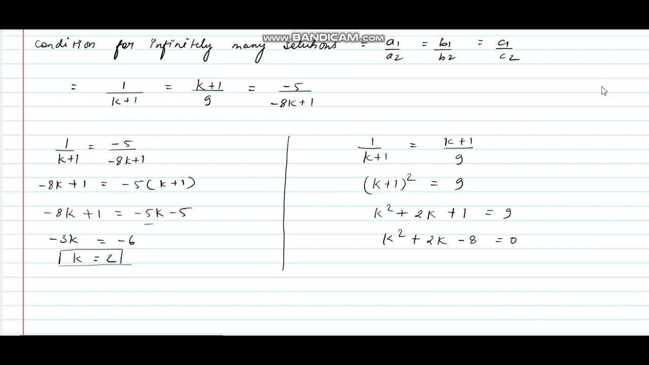 Xleq067 X K 1 Y 5 And K 1 X 9y 8k 1 Find The