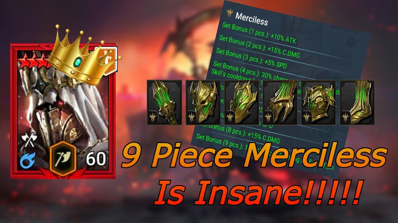 9 Piece Merciless Siegfrund Is Unstoppable!! Raid Shadow Legends - YouTube