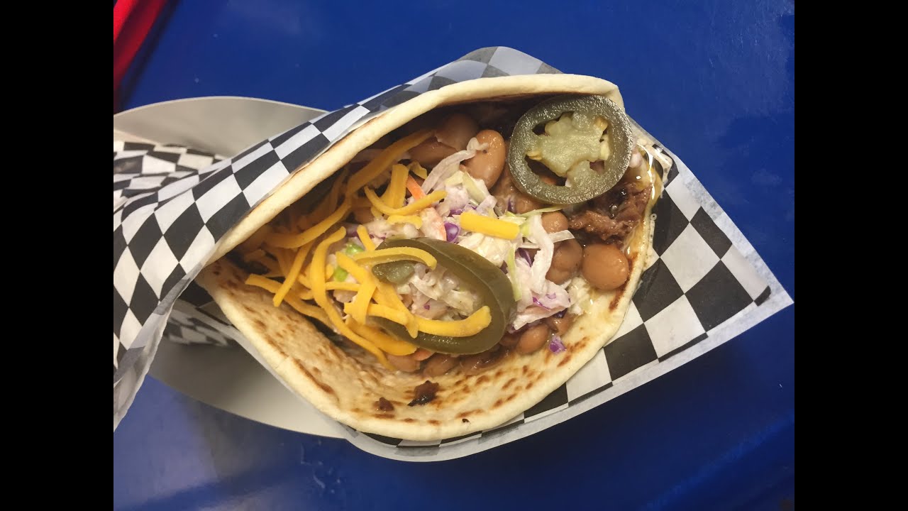 How to make a Redneck Taco/Giant BBQ Burrito: Texas Style Cuisine - YouTube