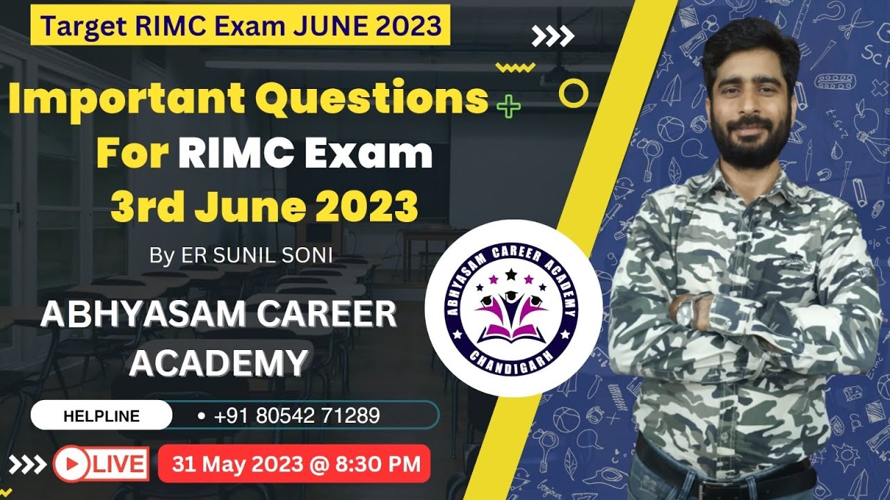 🔴IMPORTANT QUESTIONS FOR RIMC EXAM 3RD JUNE 2023 (PART-1) | ER. SUNIL ...
