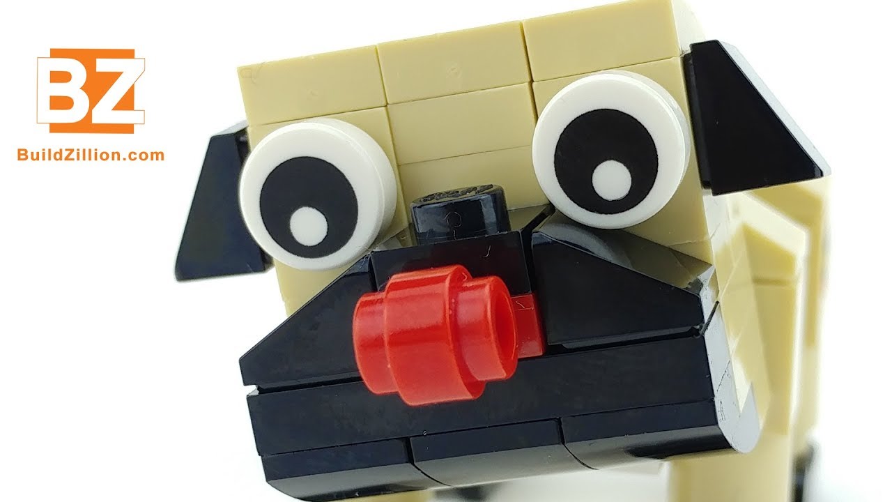 LEGO Creator - Cute Pug - 30542 - LEGO Speed Build - YouTube