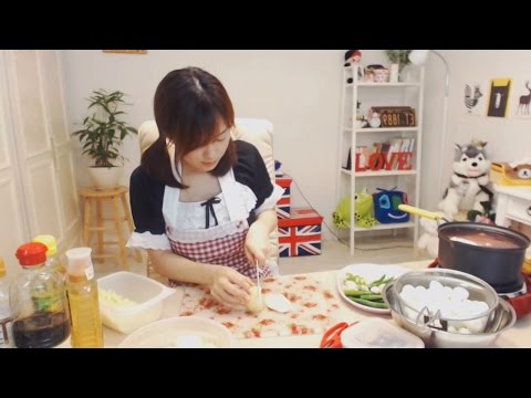 Choi Hanna★Preparing Vegetables and Stir-fried Bacon and Potatoes [AfreecaTV BJ Hanna Mukbang]