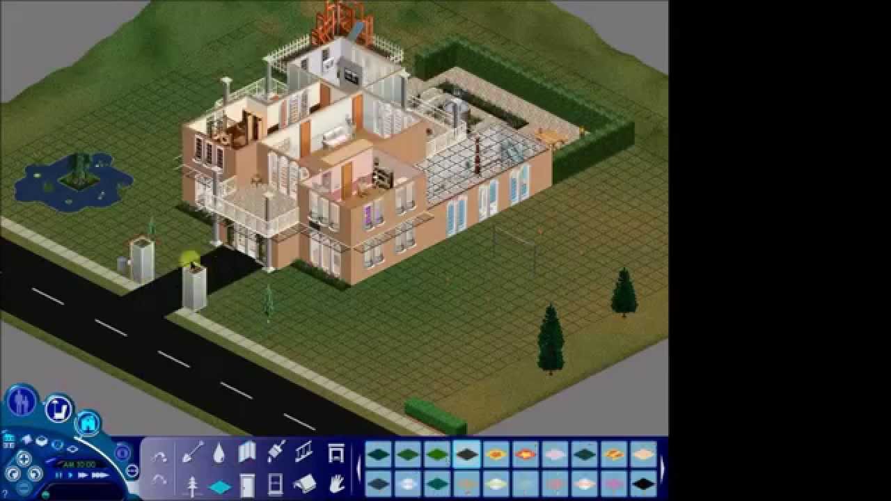 The sims 1 house build - Superstar Mansion - YouTube