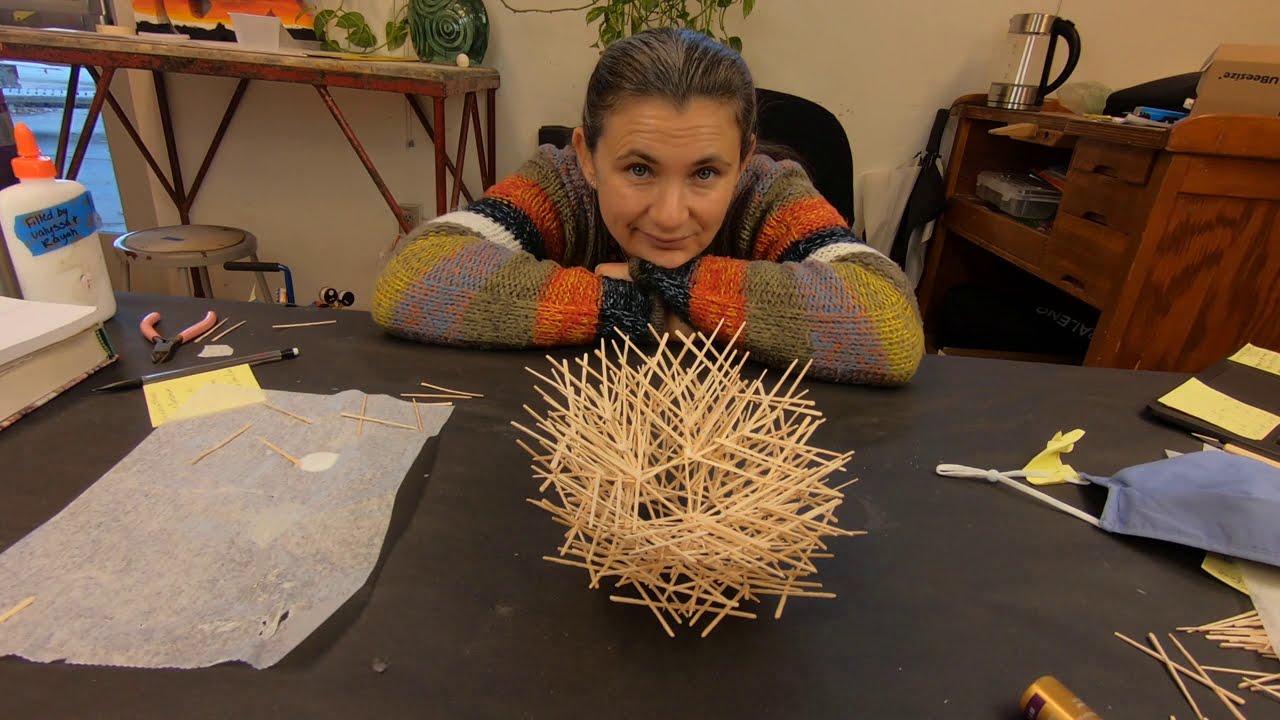 Finishing up Linear Modular Toothpick Sculpture - YouTube