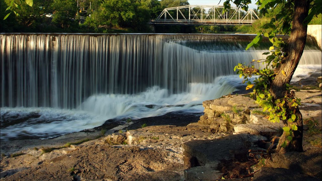 Grand River Wilson's Dam & Mill, Fergus Ontario - YouTube