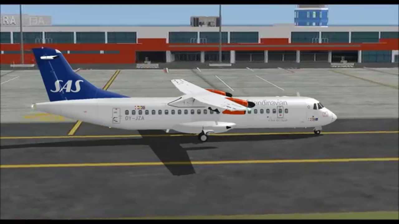 ATR 72 500 SCANDINAVIAN AIRLINES LANDING AT FUNCHAL AIRPORT FS9 HD ...