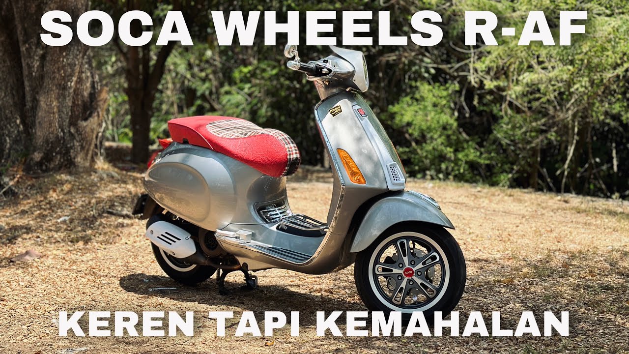 Review Modifikasi Velg Soca Wheels Vespa dan Ban ADX Milleprimo - YouTube