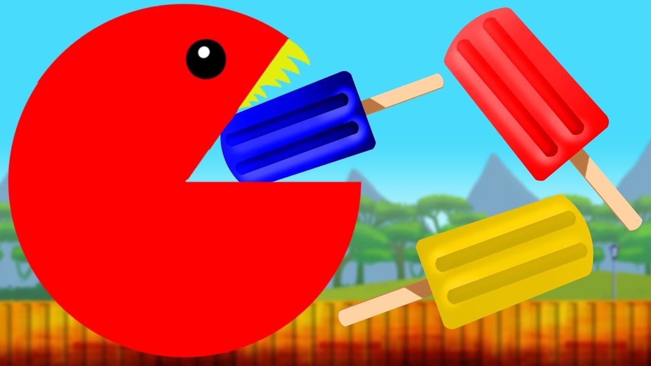 Pacman Colors | Ice Cream Lollipop | Learning Video - YouTube