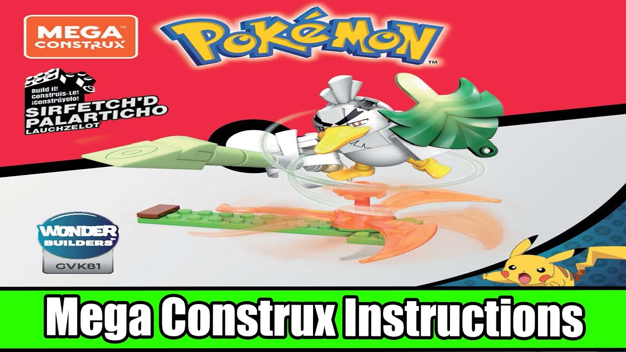 Mega Construx Instructions | Pokémon | GVK81 | Sirfetch’d - YouTube