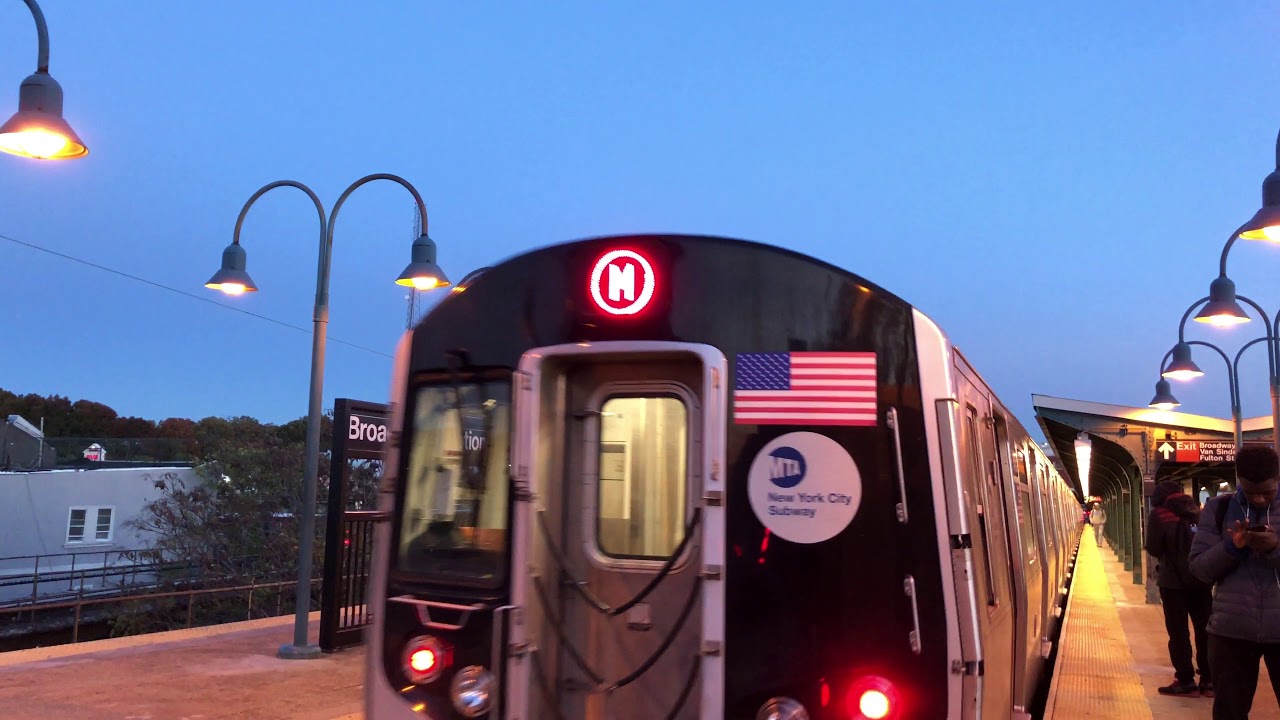 NYC Subway | R160 (M) Train @ Broadway Junction - YouTube
