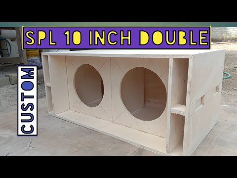 membuat box spL 10 inch double custom - YouTube