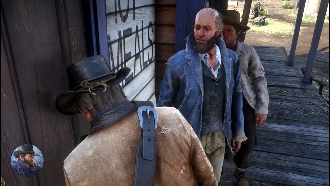 RDR2 - Reaction of dudes on Arthur breaking a door - YouTube