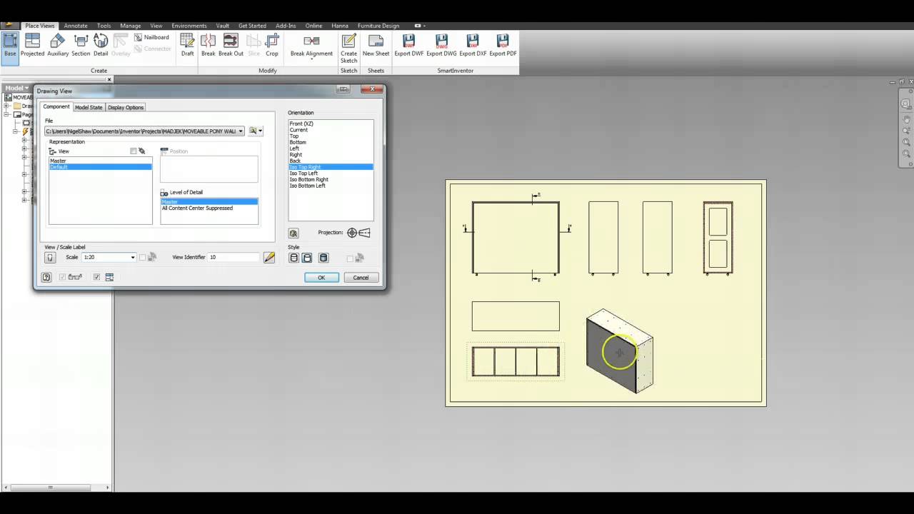 Inventor Drawing Views - YouTube