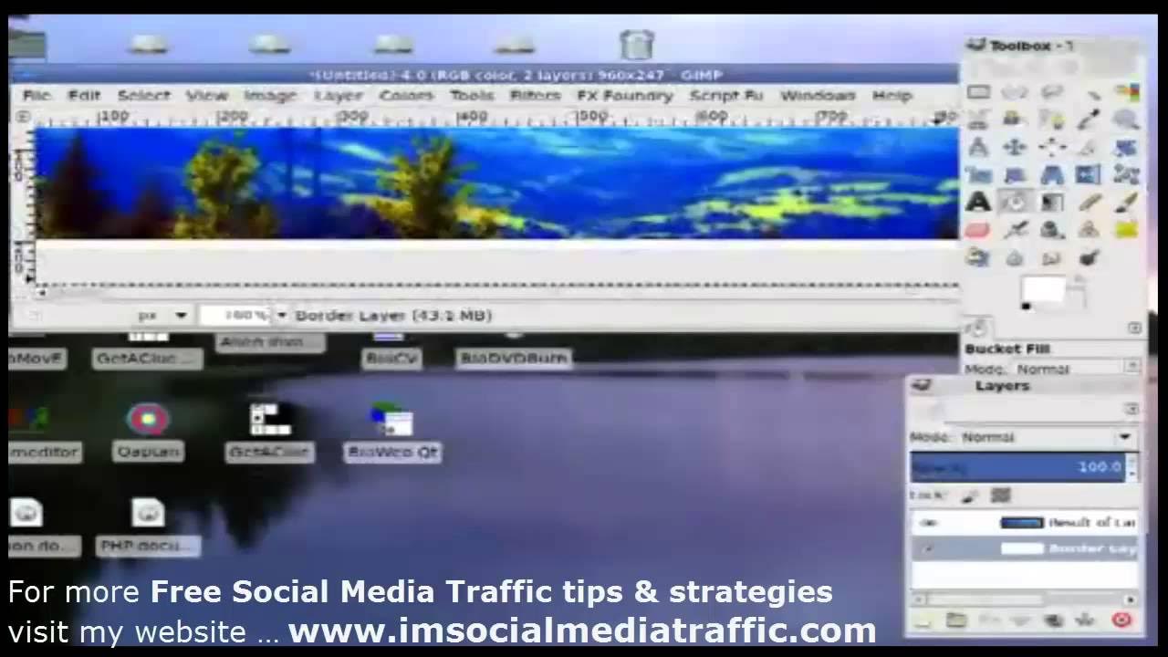 Create your Website Header using Gimp - YouTube