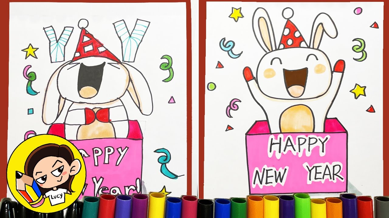 How to Draw a Cute New Year Rabbit 2023|Easy|简笔画 - YouTube