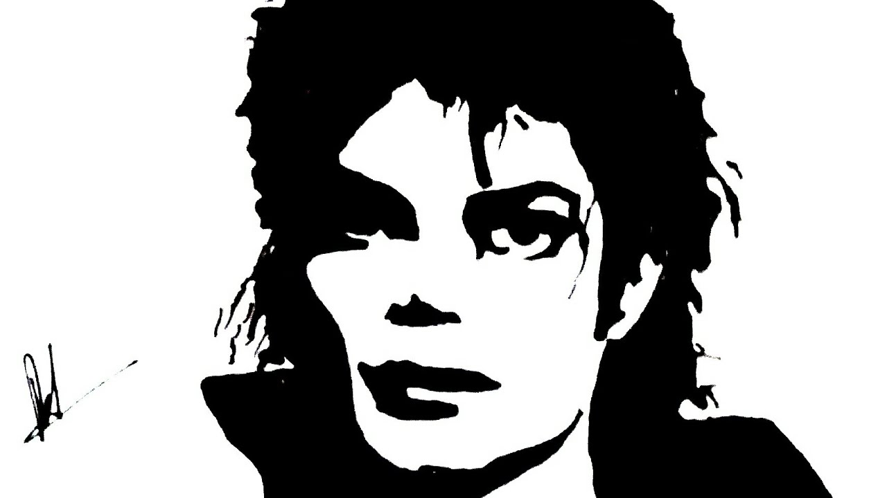 Michael Jackson Stencil Template