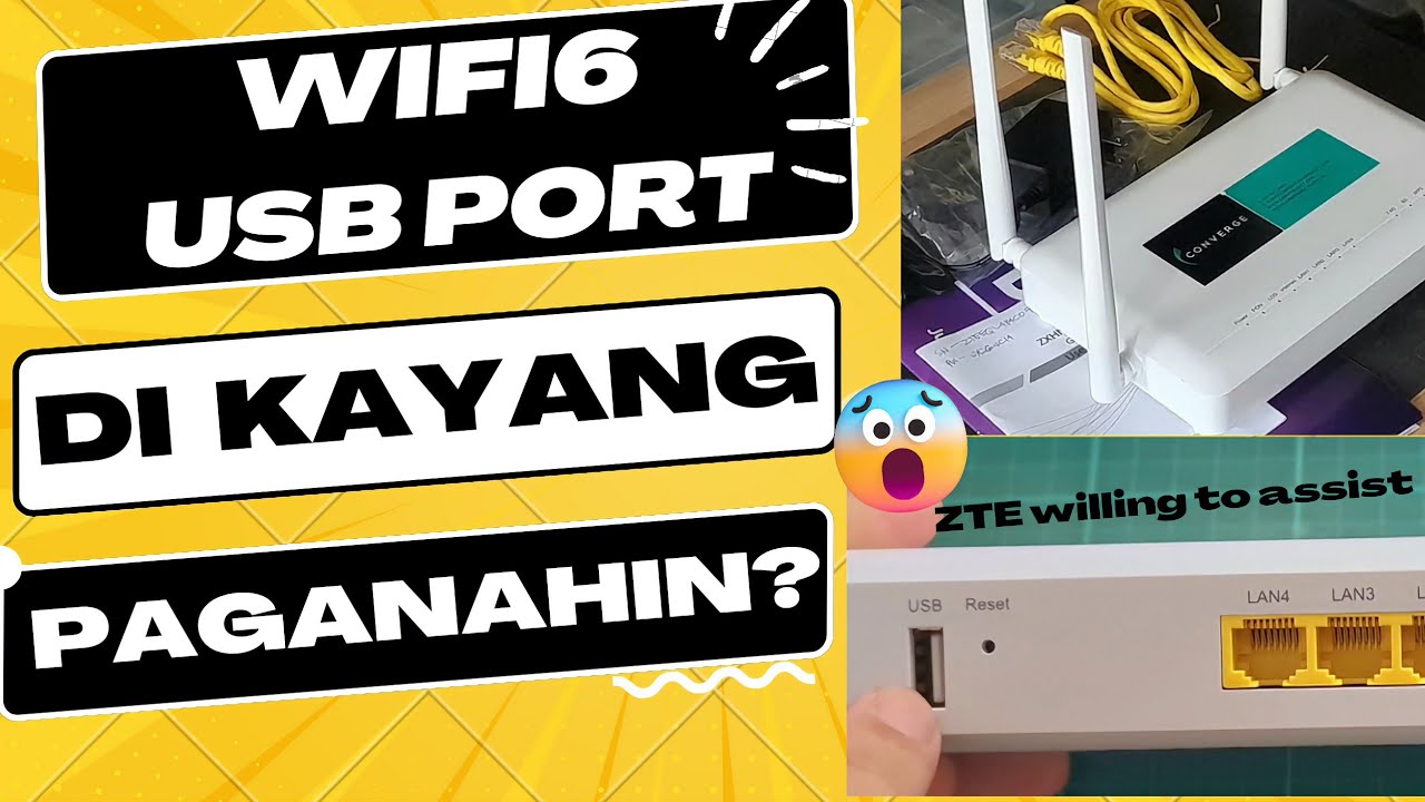 CONVERGE, Di Kayang Paganahin ang USB Port ng Wifi6 Modem? |ZTE F6600P ...