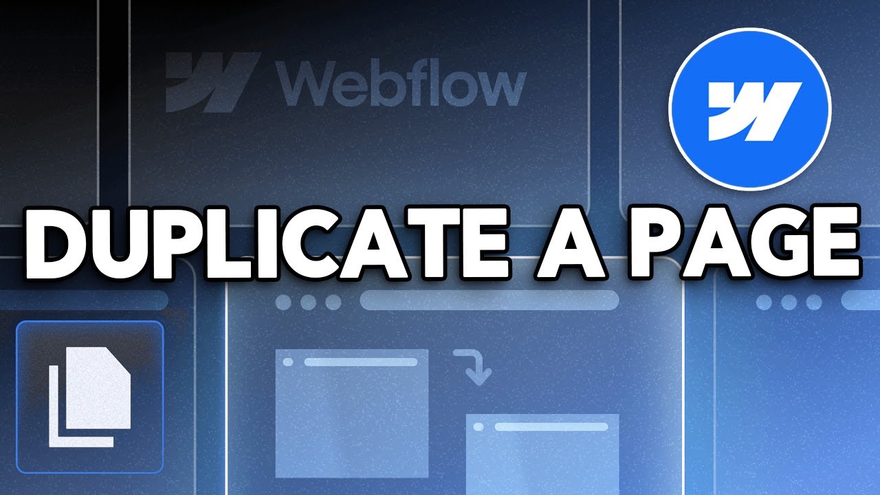 How to Duplicate a Page in Webflow (Quick and Easy) - YouTube