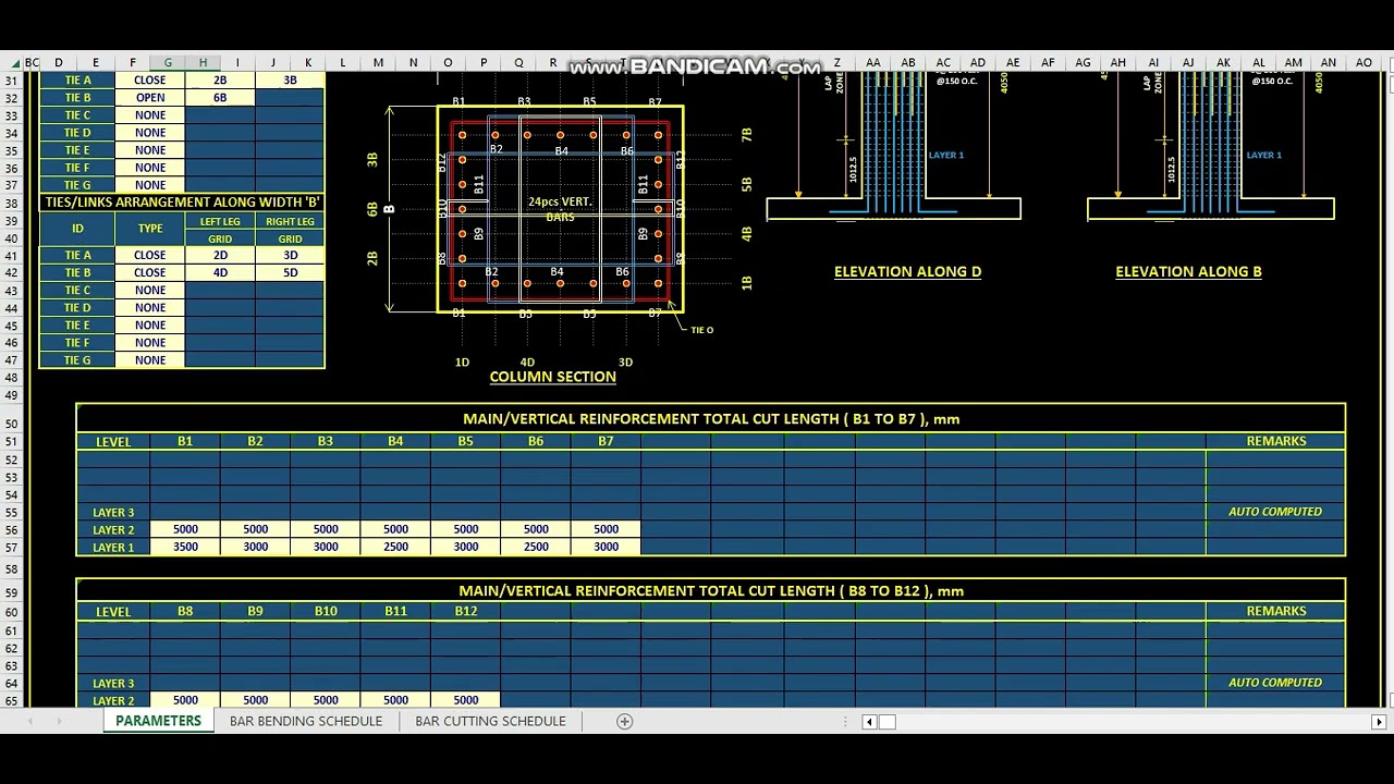 CONCRETE COLUMN BAR BENDING PROGRAM/APPLICATION - YouTube