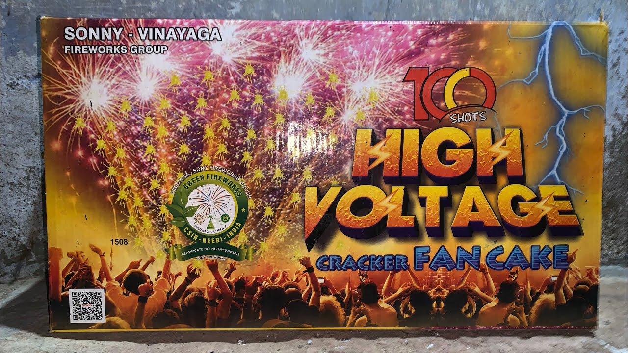 High Voltage From Sony Fireworks-100 Shots Crackling Fan Cake-1st on ...