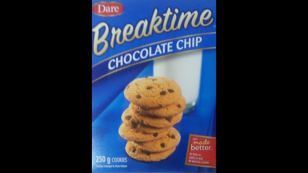 Dare Breaktime Chocolate Chip Cookies 2017 - YouTube