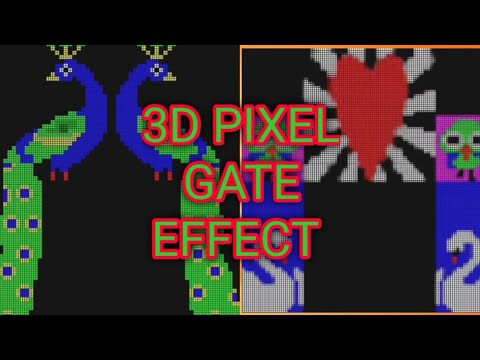 3D pixel gate, pixel 3d gate, 3d pixel led gate, led pixel 3d gate, rgb ...