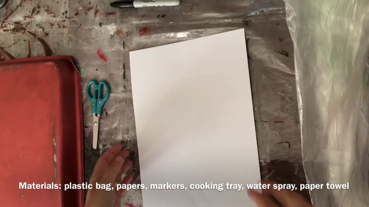 Marker print - Making colored papers with markers - YouTube