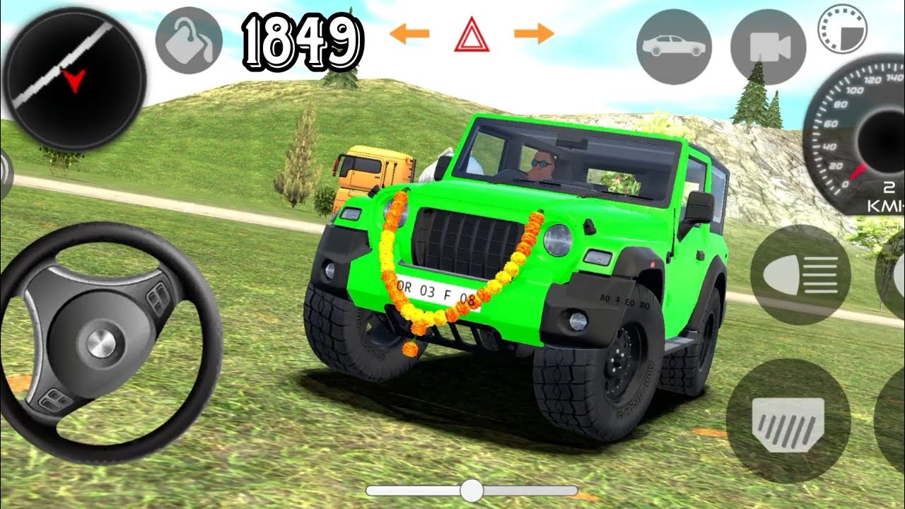 DOLLAR SONG 😈 INDIAN CARS MODIFIED DRIVING 3D THAR 1849😈 INDIAN CARS ...