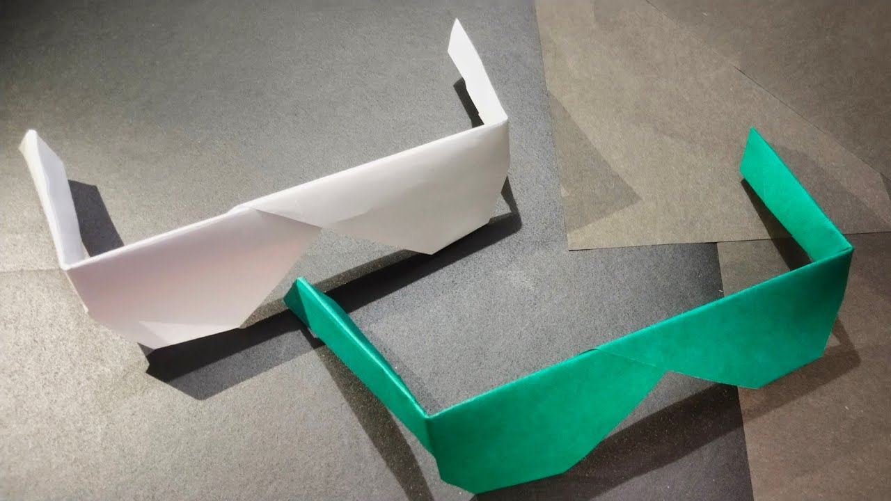 Origami Sunglasses How To Make Traditional Origami Sunglassespapercraft Sunglasses