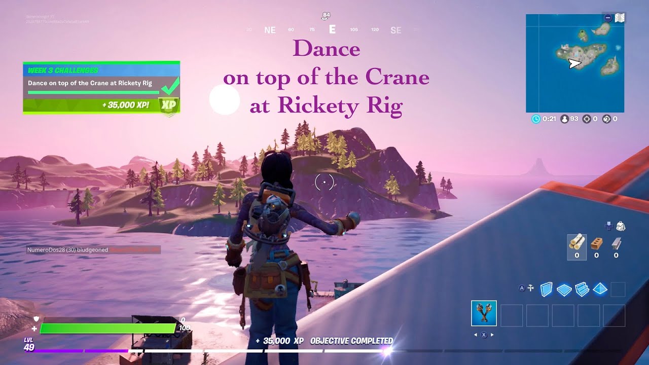 Dance on top of the Crane at Rickety Rig Location - Fortnite: Chapter 2 ...