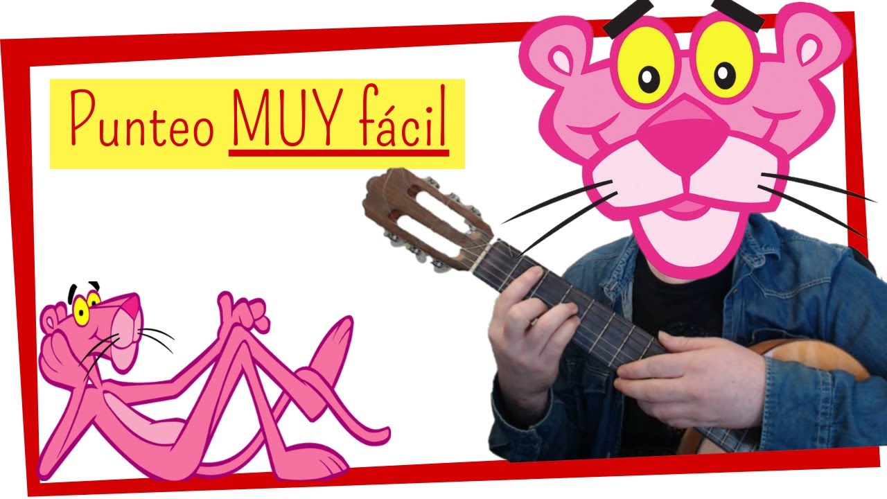 👉 Cómo tocar LA PANTERA ROSA en Guitarra (punteo FÁCIL de guitarra para ...