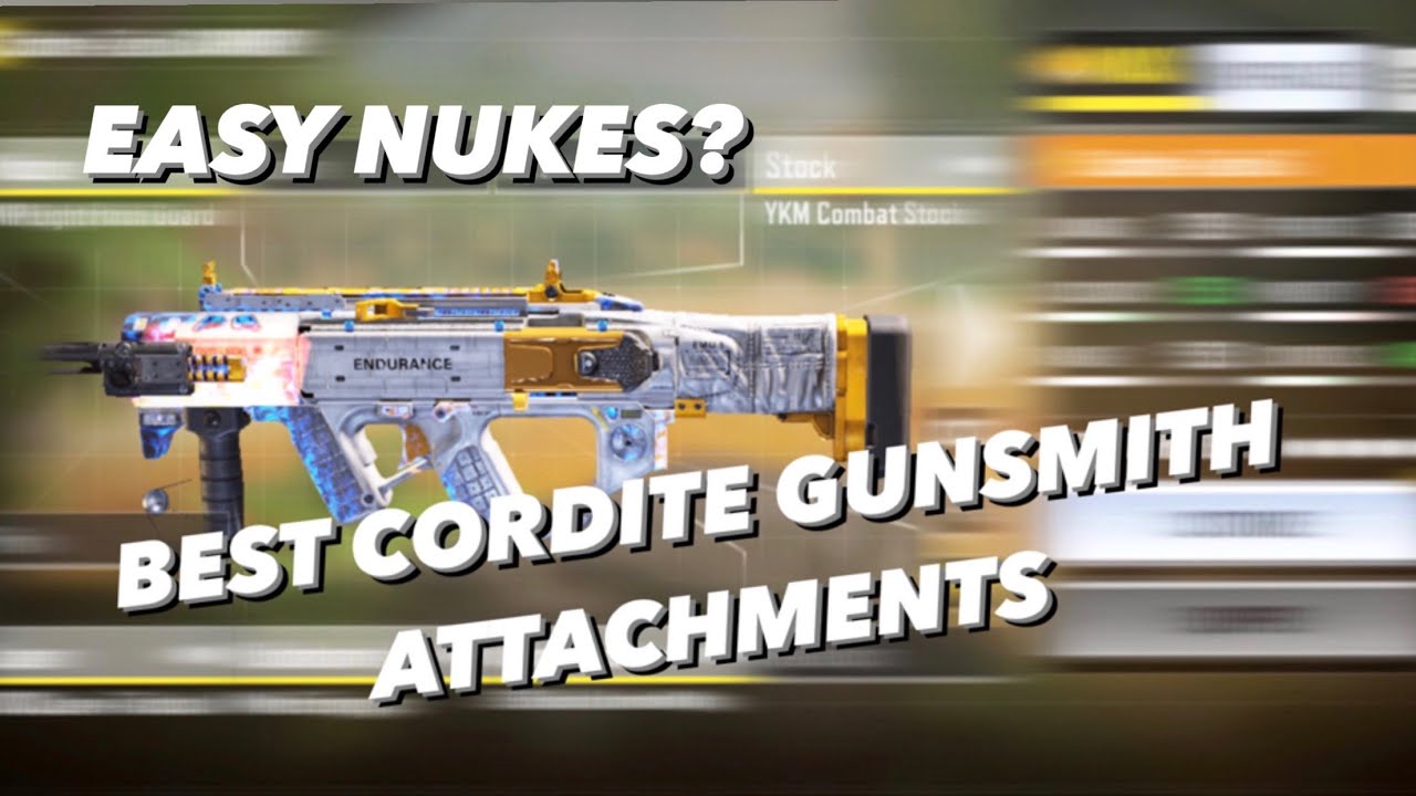 BEST CORDITE LOADOUT (???) Gunsmith Attachments! - YouTube