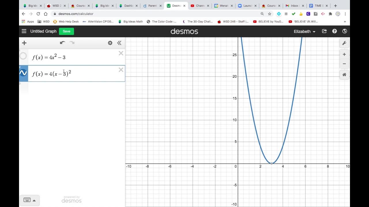 Shifting Up or Down or Left or Right Desmos - YouTube