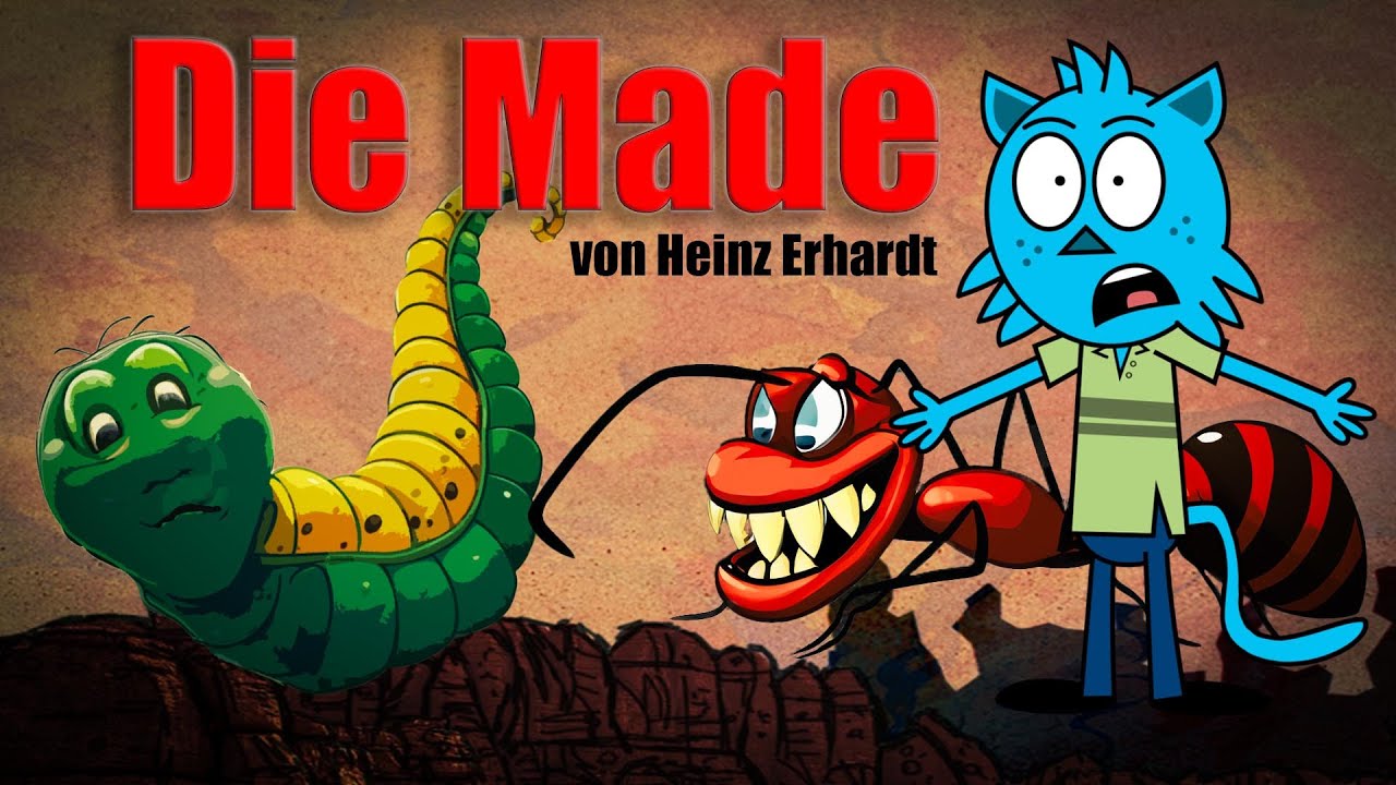 Die Made (lustiges Gedicht von Heinz Erhardt)#gedicht#cartoon#comedy# ...