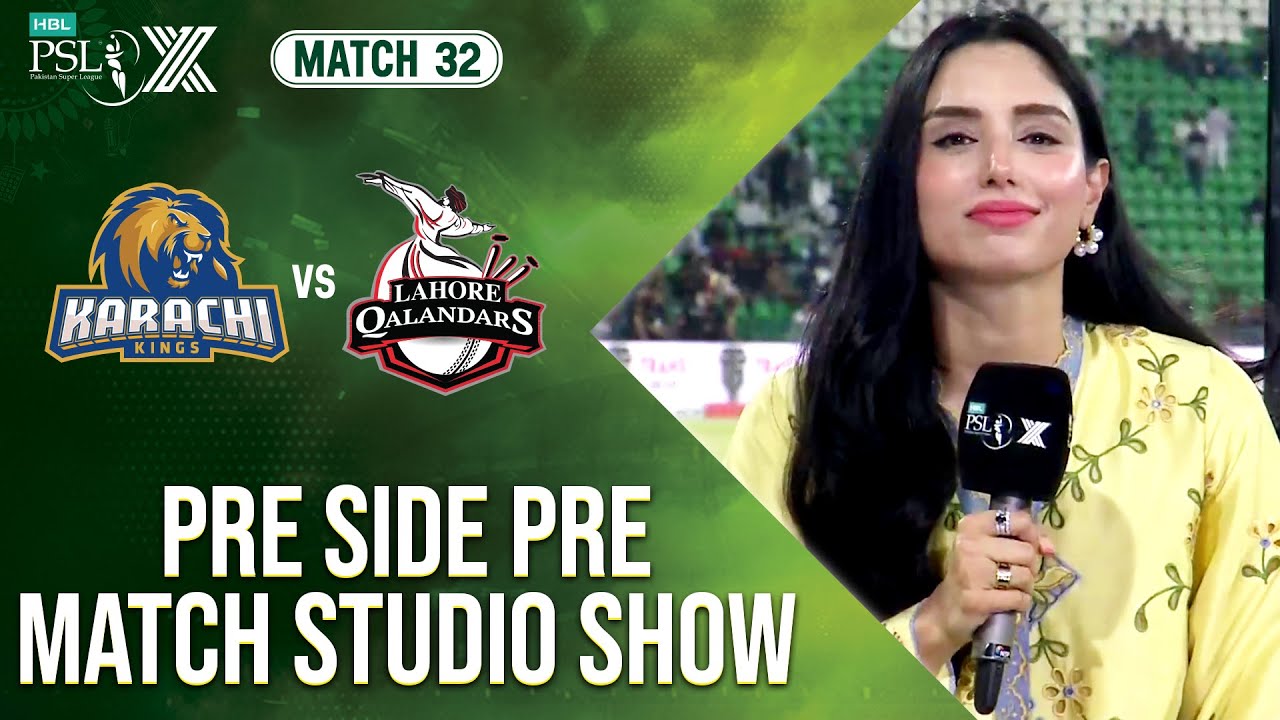 Pitch Side Pre-Match Studio Show | Karachi vs Lahore | Match 32 ...