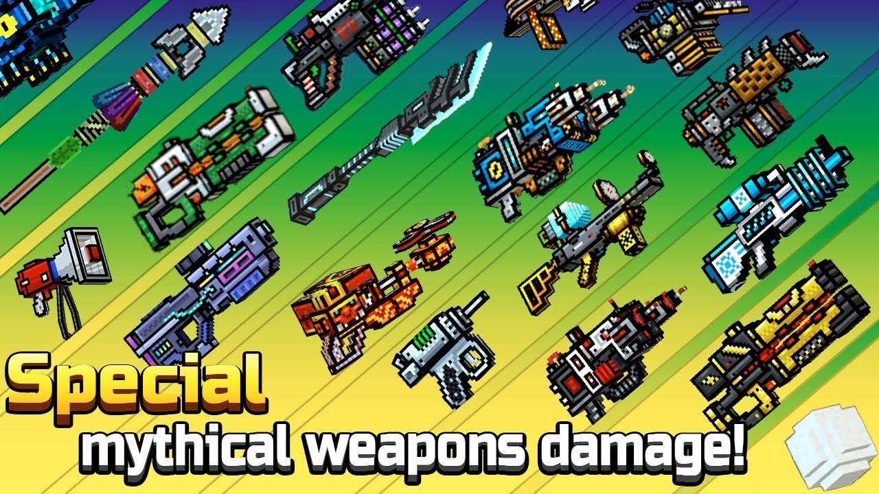 Pixel Gun 3D - Special Mythical Weapons Shots Damage + Reloading ...