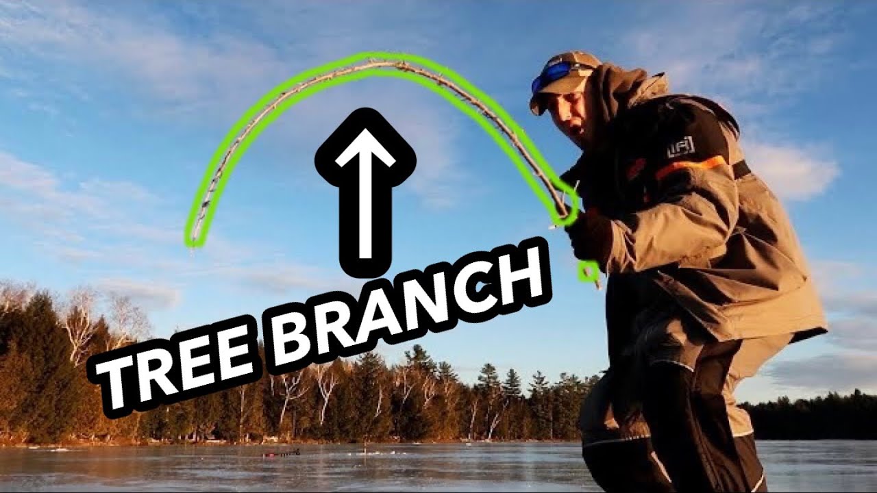 DIY-TREE BRANCH ICE ROD - YouTube