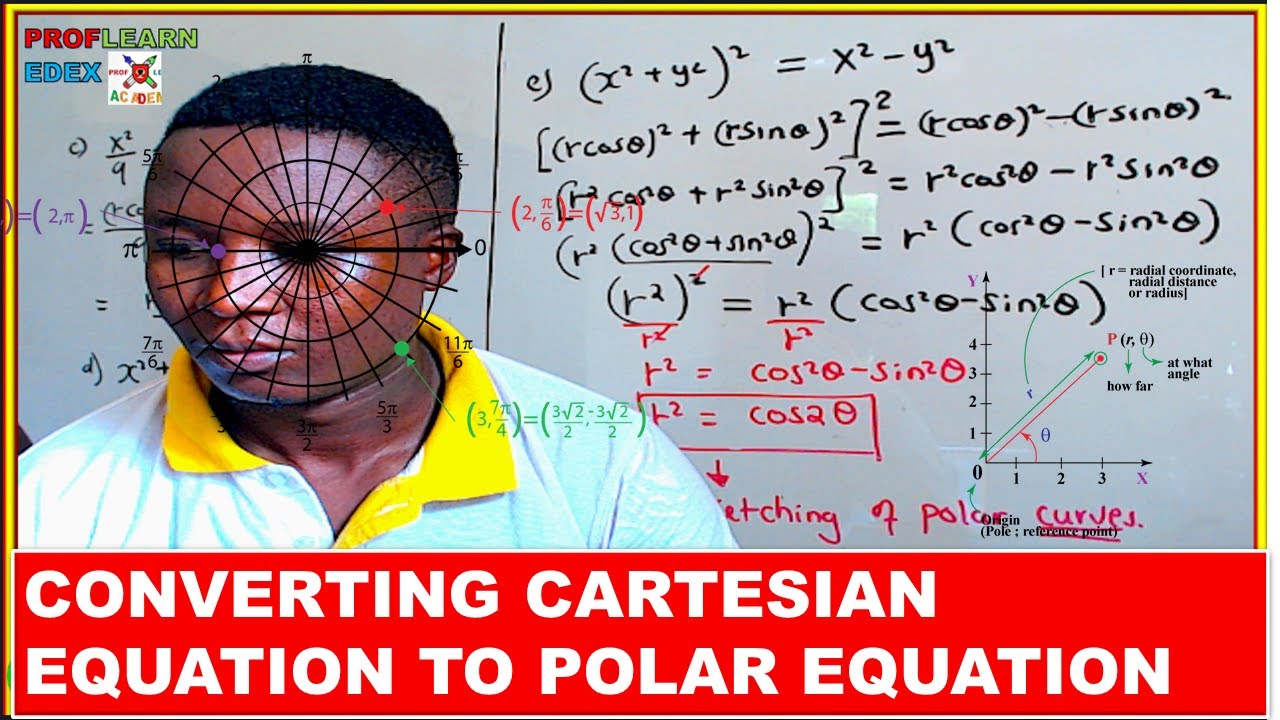 CARTESIAN EQUATION TO POLAR EQUATION - YouTube