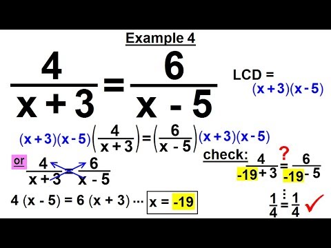 Algebra - Ch. 14: Solving Equations with Rational Expressions (6 of 21 ...